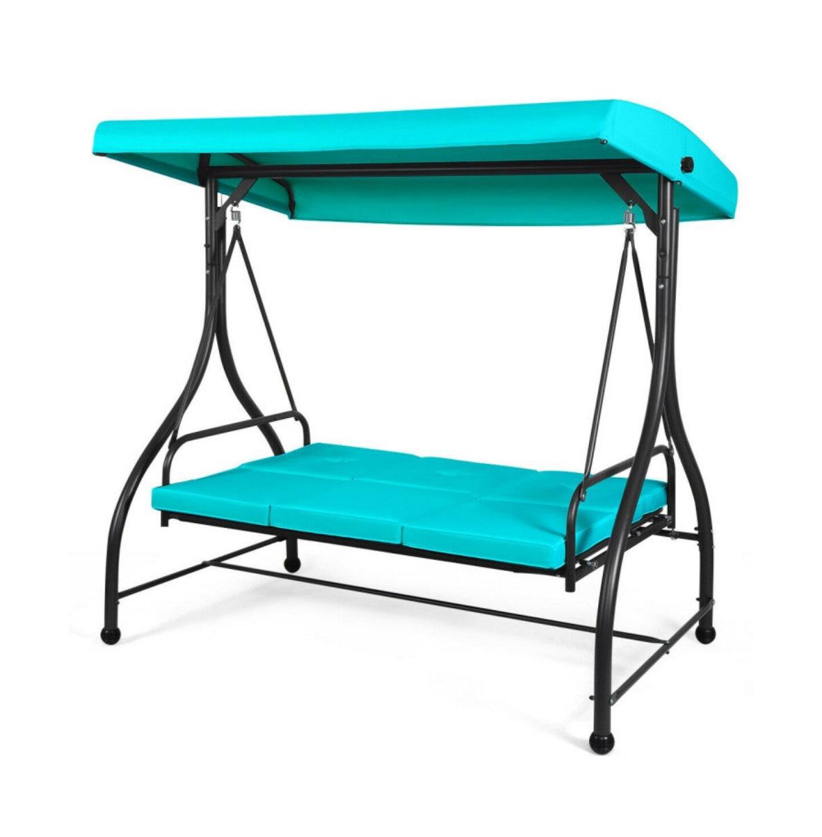 Click here for 3 Seats Outdoor Porch Swing Hammock with Adjustabl... prices