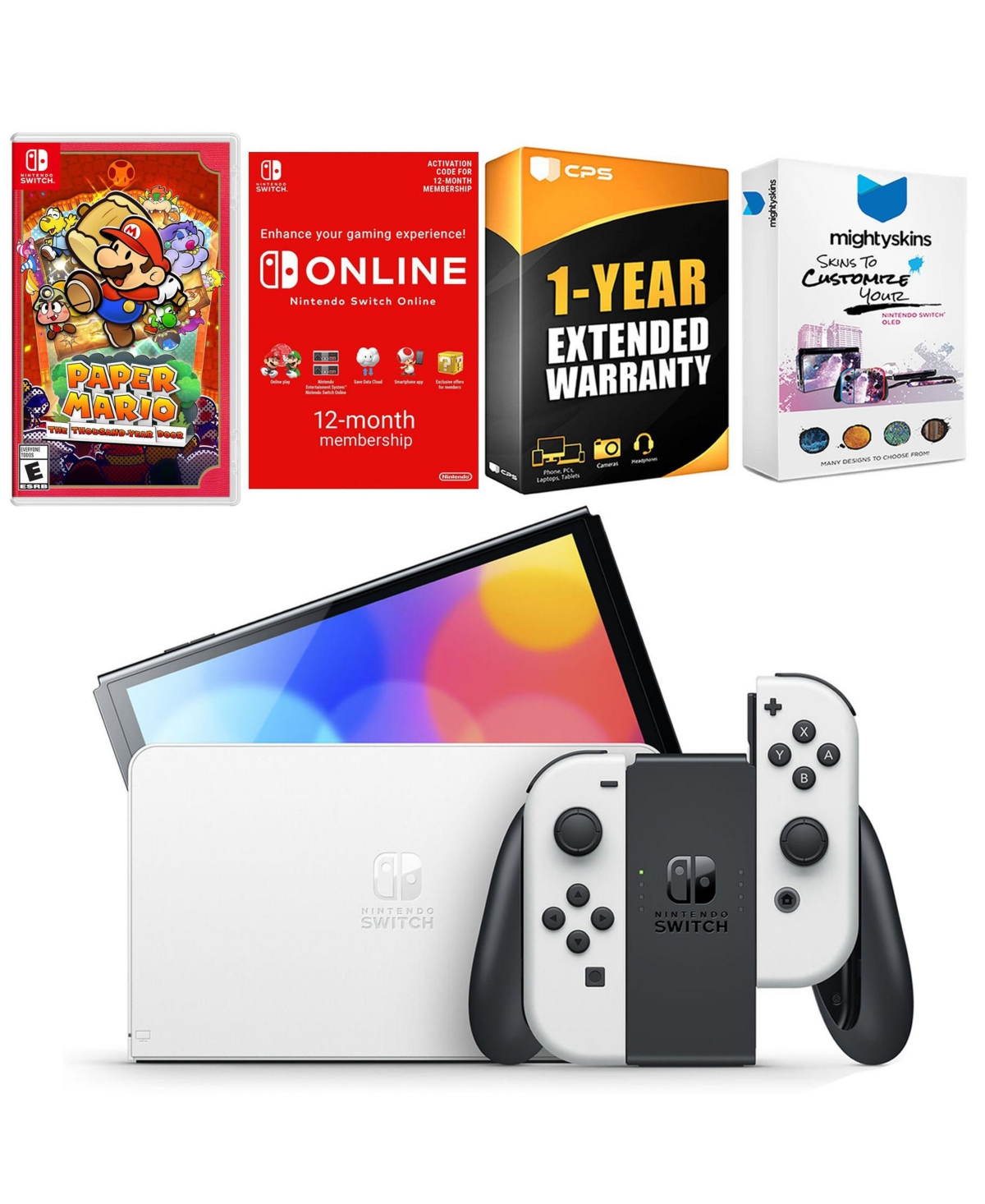 Click here for Nintendo Switch White Oled Console with Paper Mari... prices