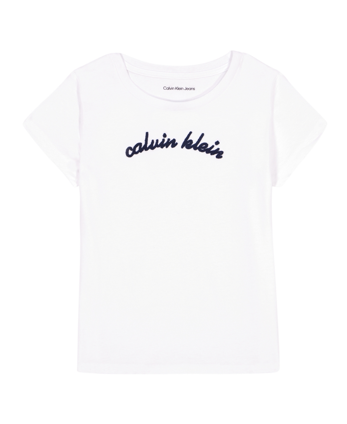 Click here for Calvin Klein Big Girls Arch Logo Short Sleeve T-Sh... prices