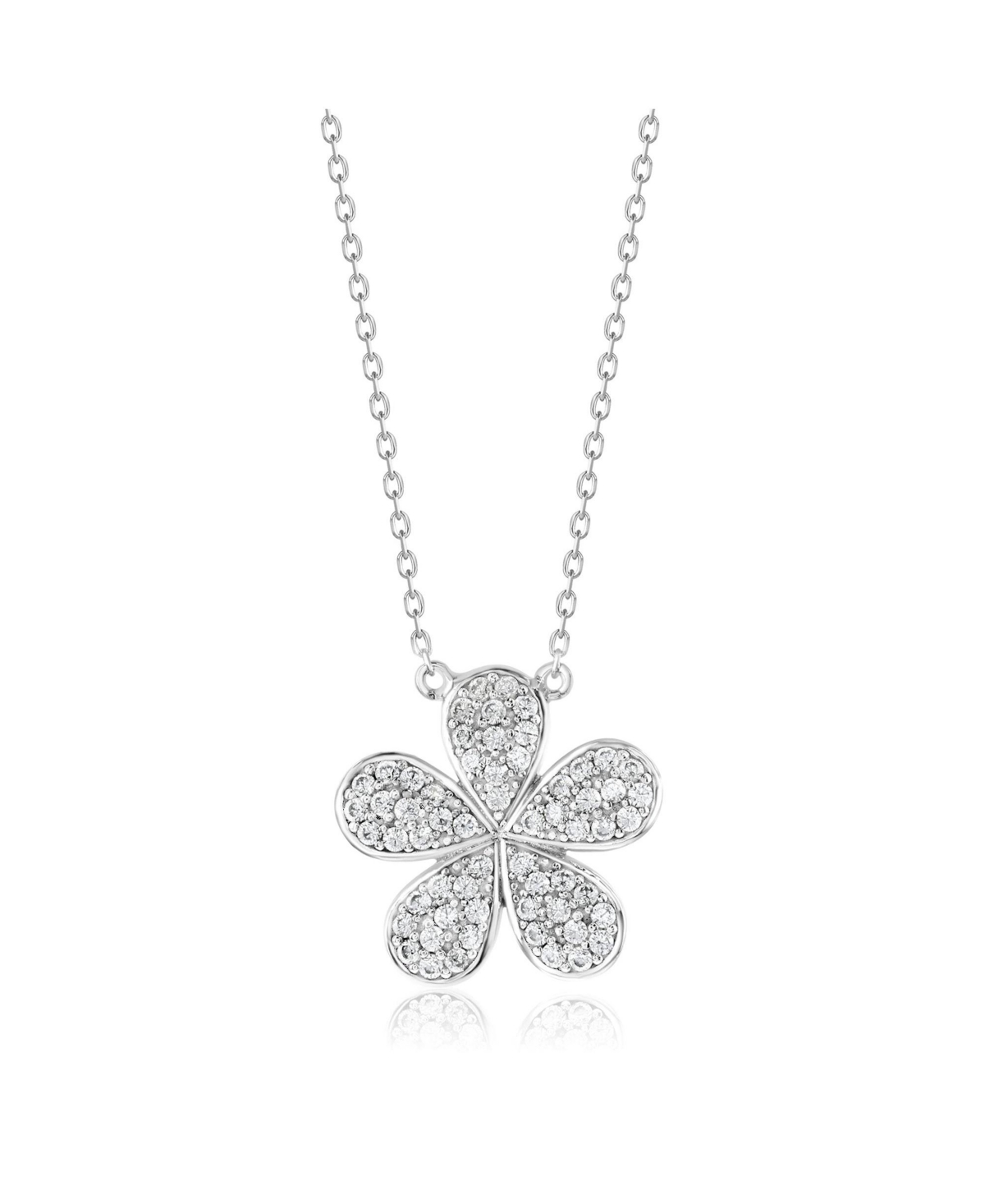 Click here for Suzy Levian Sterling Silver Cubic Zirconia Pave Fl... prices