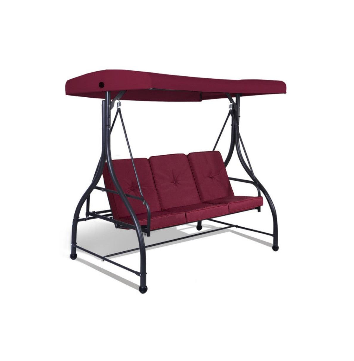 Click here for 3 Seats Outdoor Porch Swing Hammock with Adjustabl... prices