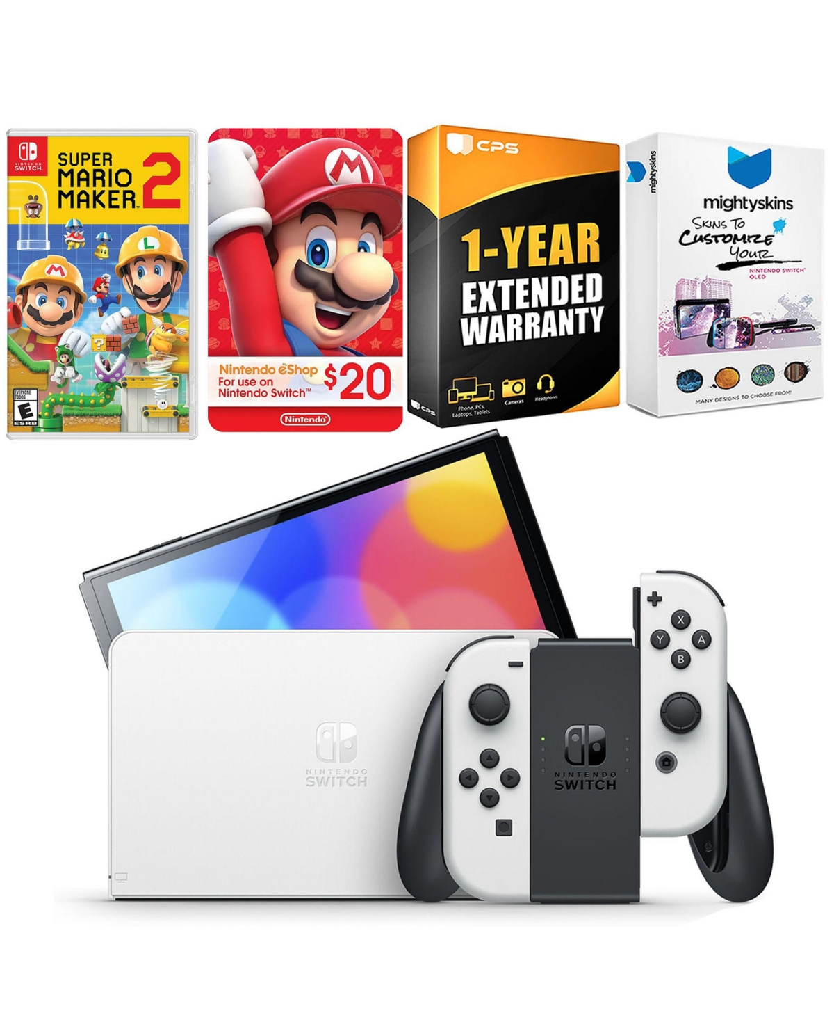 Click here for Nintendo Switch White Oled Console with Mario Make... prices