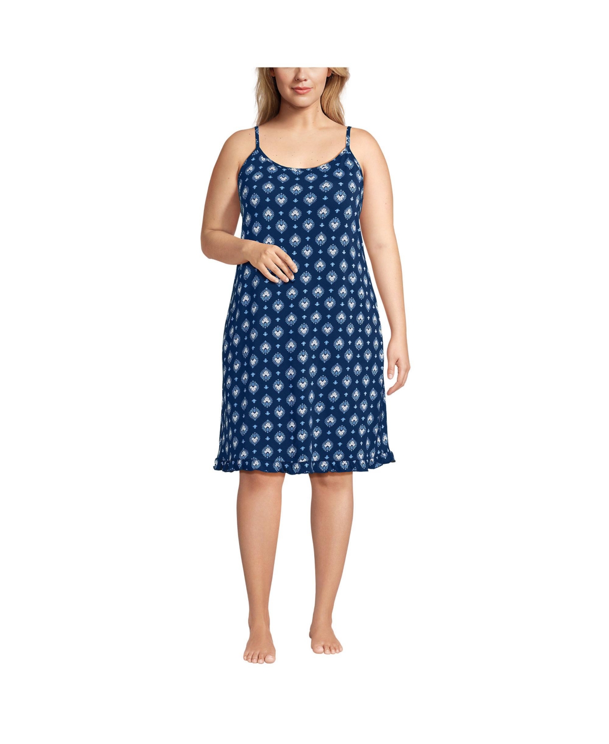 Click here for Lands End Plus Size Cooling Knee Length Slip Night... prices