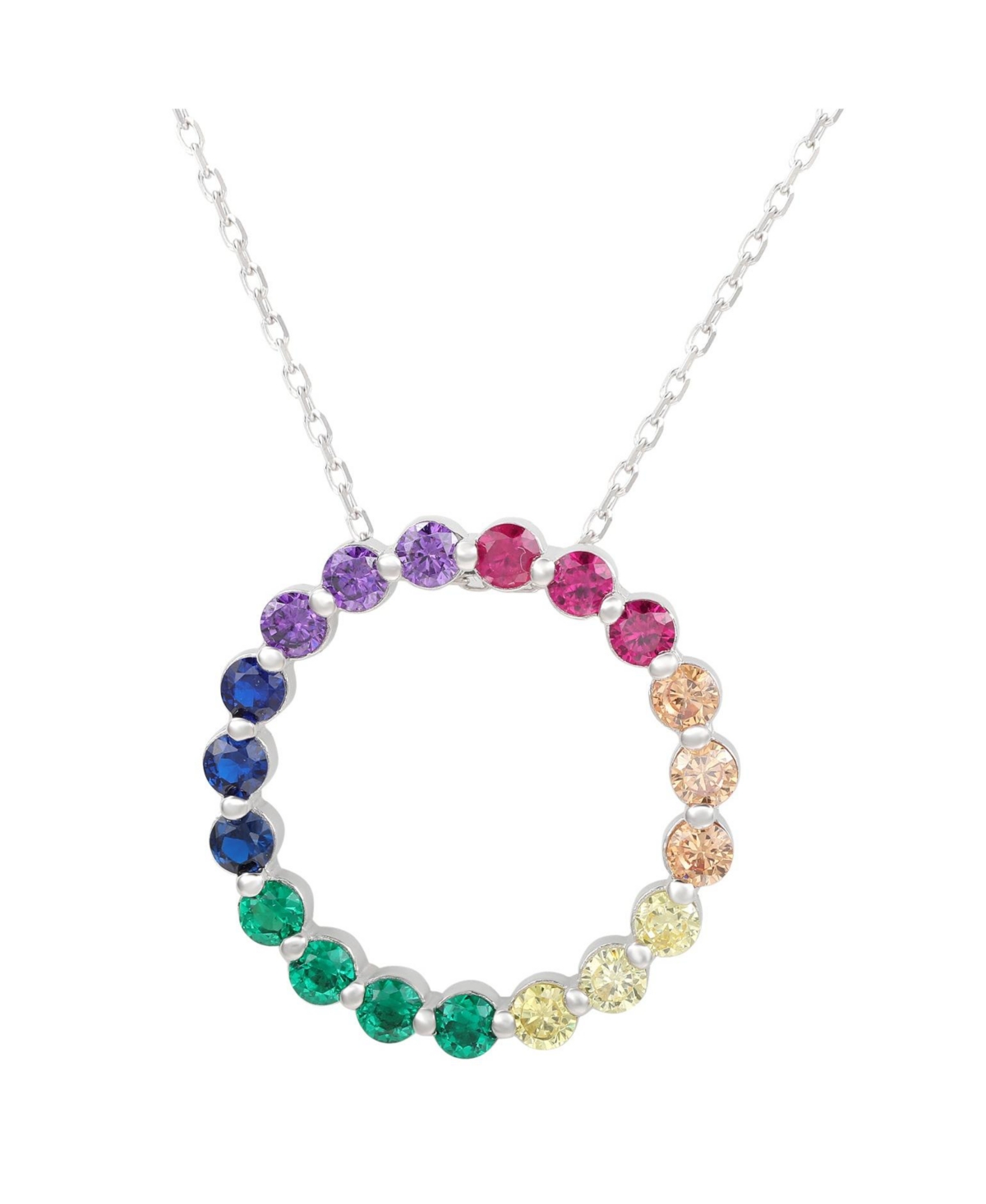 Click here for Suzy Levian Sterling Silver Cubic Zirconia Circle... prices