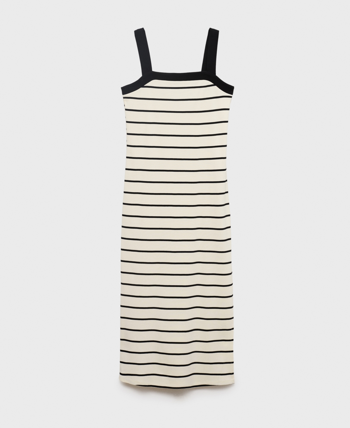 Click here for Mango Womens Striped Midi Dress - Black prices