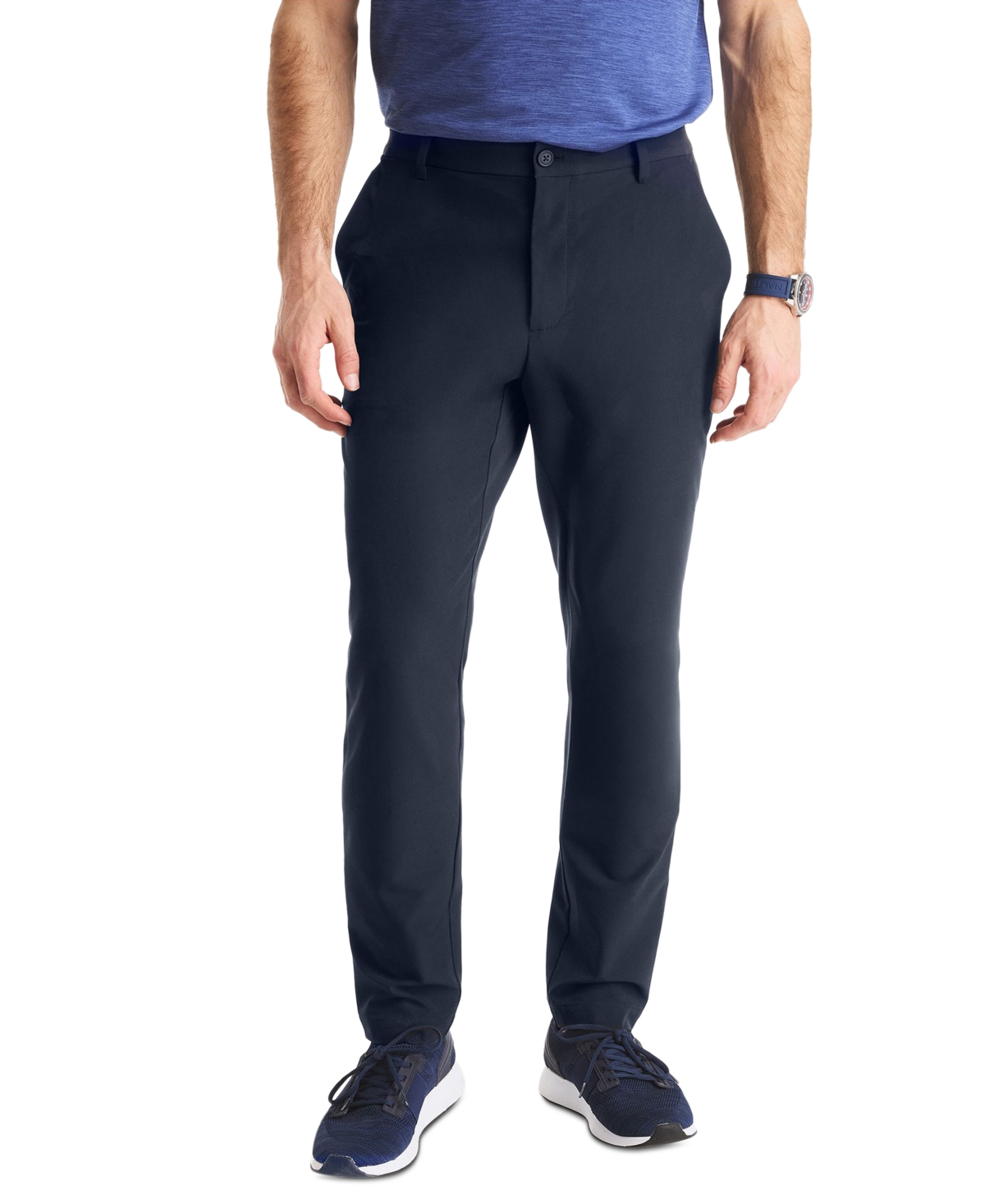 Click here for Nautica Mens Signature Slim-Fit Flat-Front Perform... prices