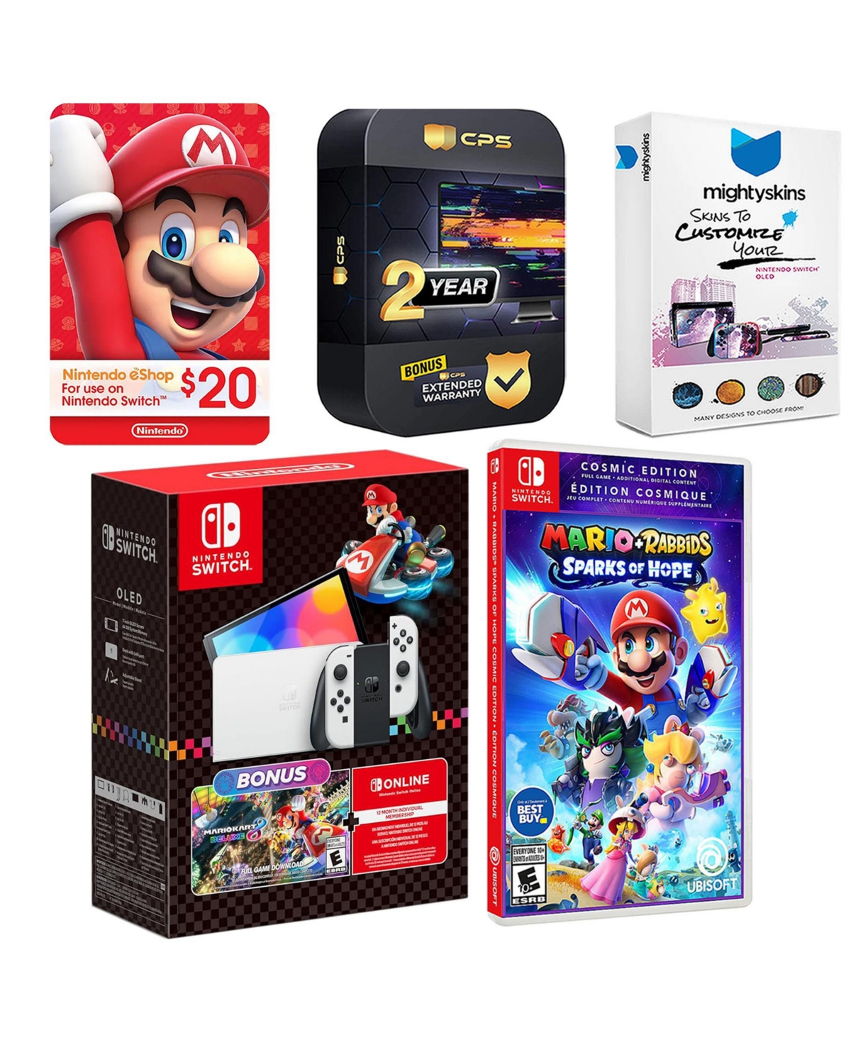 Click here for Nintendo Switch Oled Console Mario Kart 8 Bundle w... prices