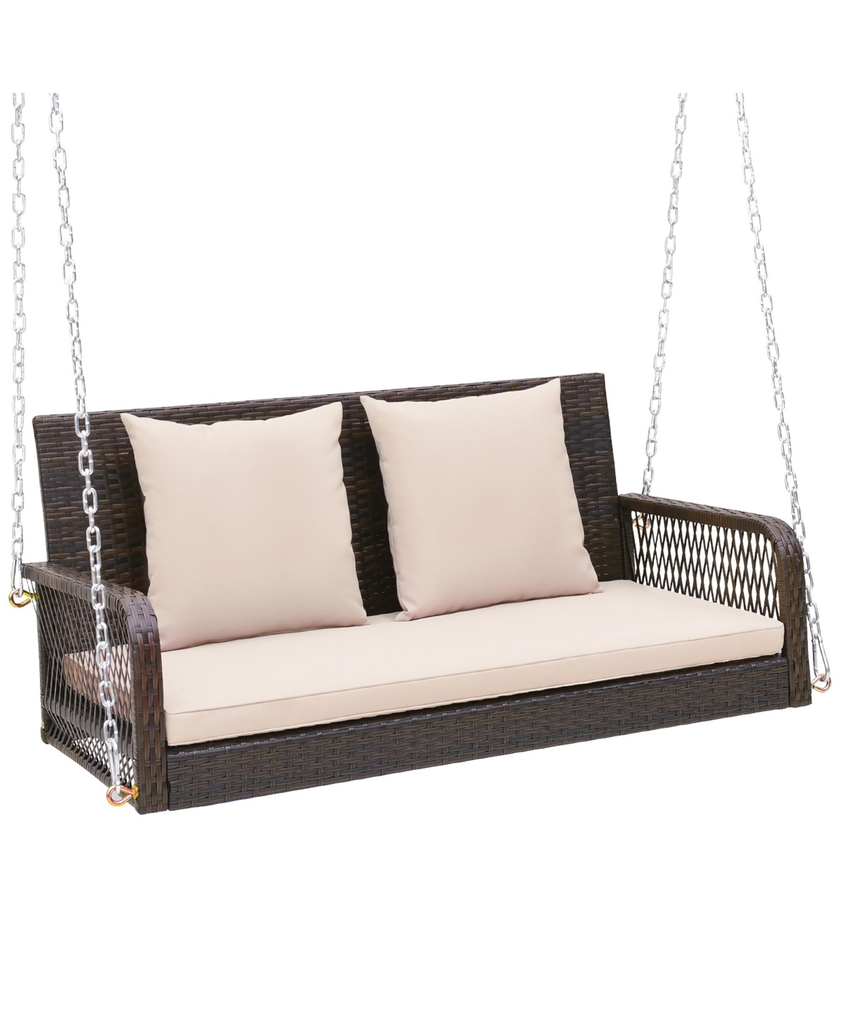 Click here for Gymax Wicker Outdoor Porch Swing 800 Lbs Capacity... prices
