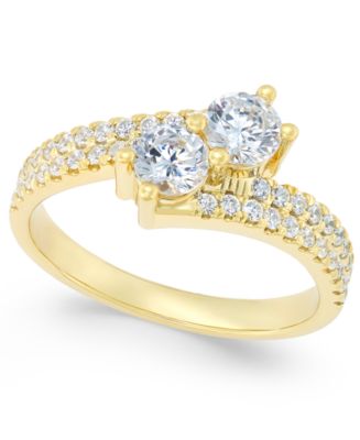 Two Souls, One Love® Diamond Anniversary Ring (1 ct. t.w.) in 14k Gold ...