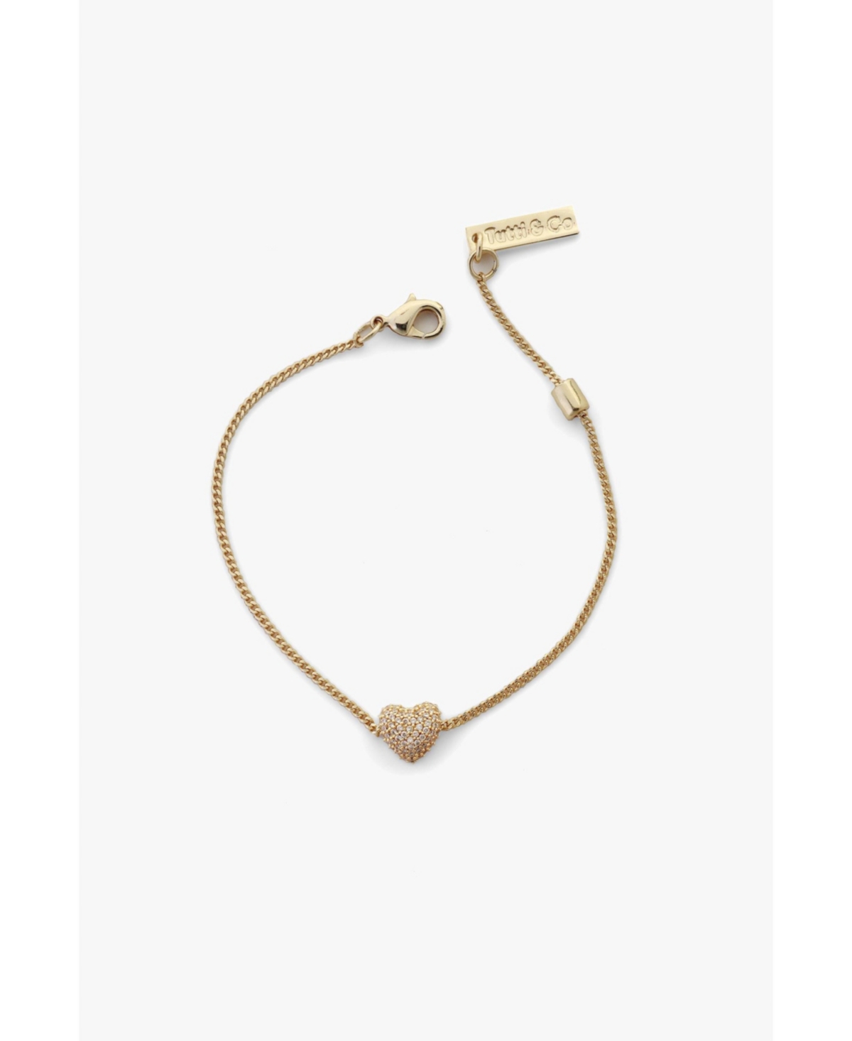 Click here for Pave Heart Bracelet - Gold prices