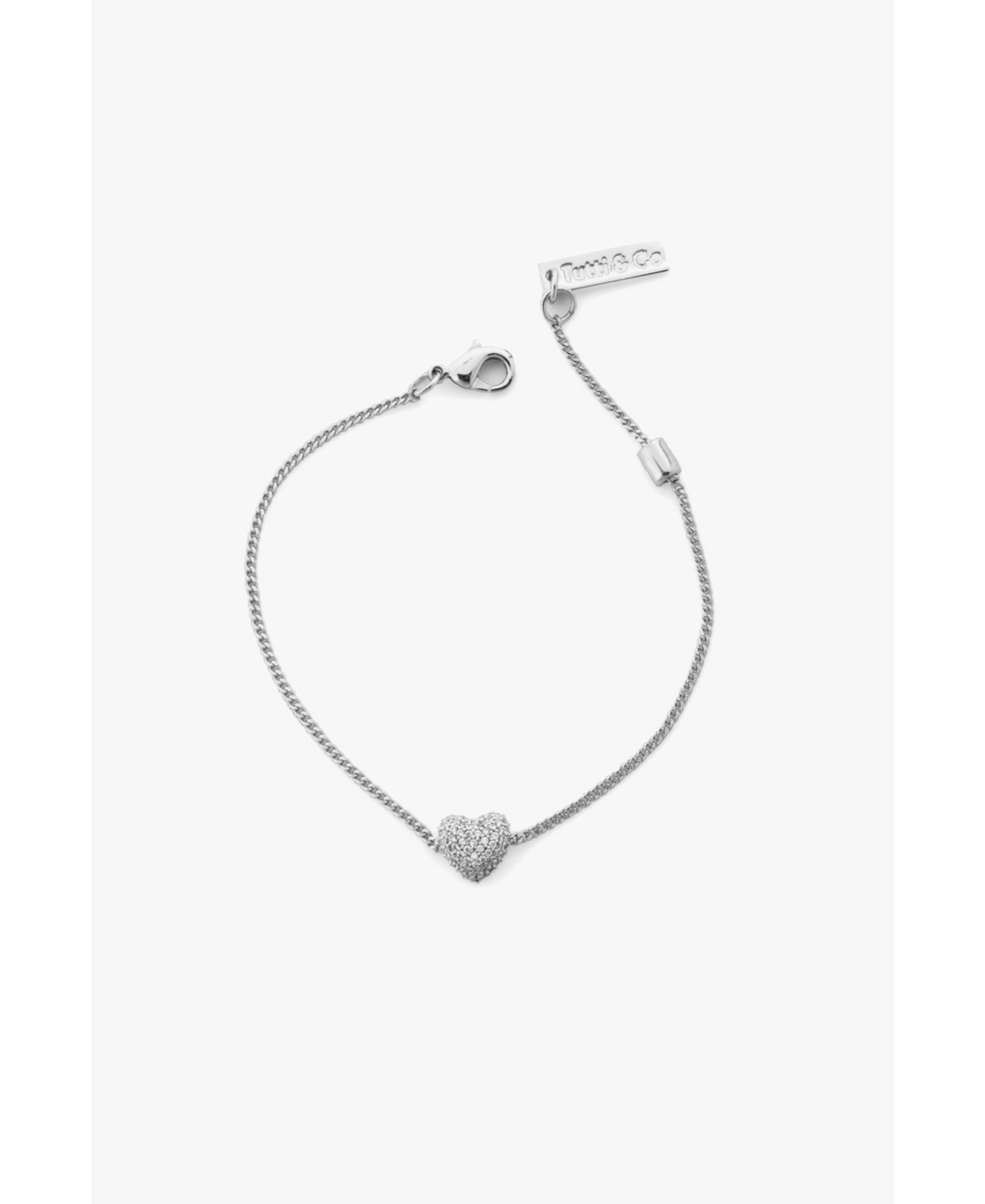 Click here for Pave Heart Bracelet - Silver prices