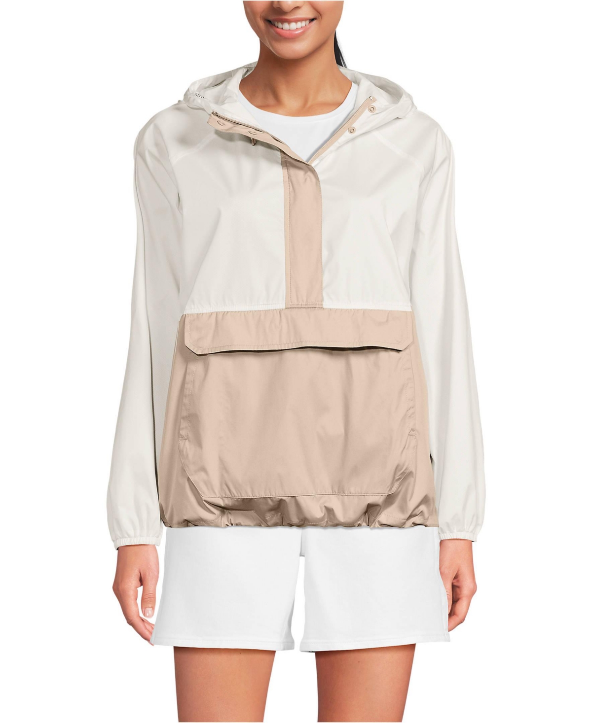 Click here for Lands End Womens Packable Anorak Windbreaker - Egr... prices