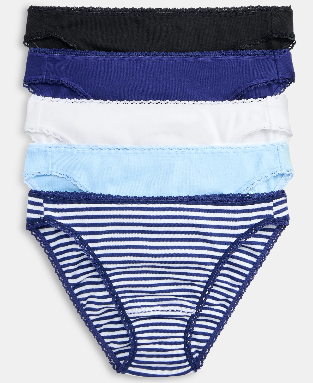 Click here for Charter Club Womens 5-Pc. Cotton Ribbed Bikini Und... prices