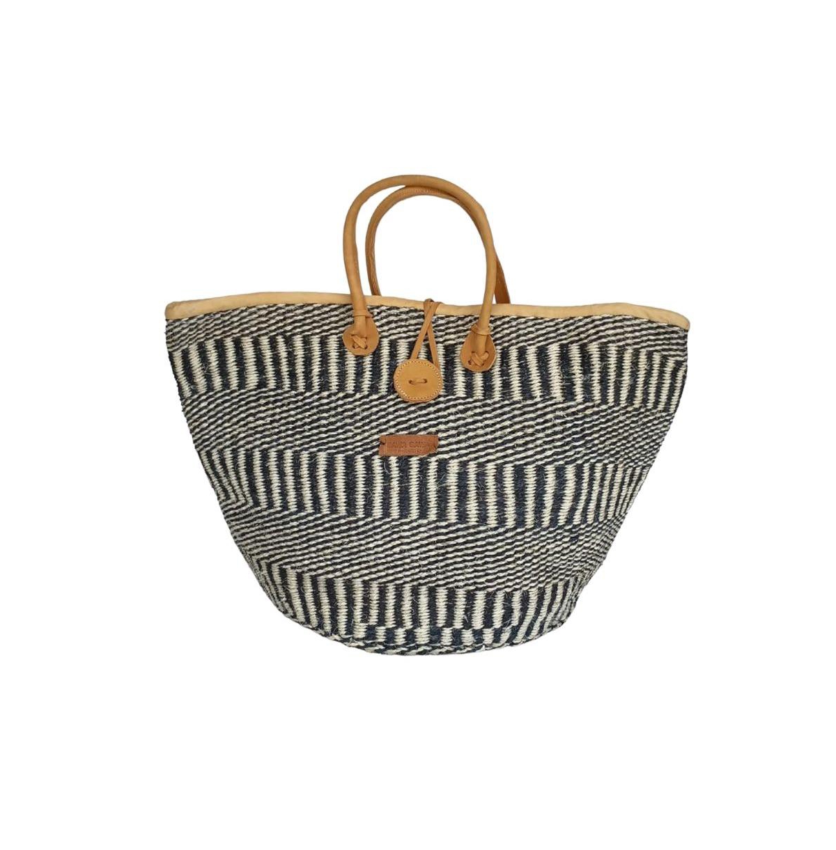 Click here for Balance Stripes Handwoven Beach Straw Tote Basket... prices