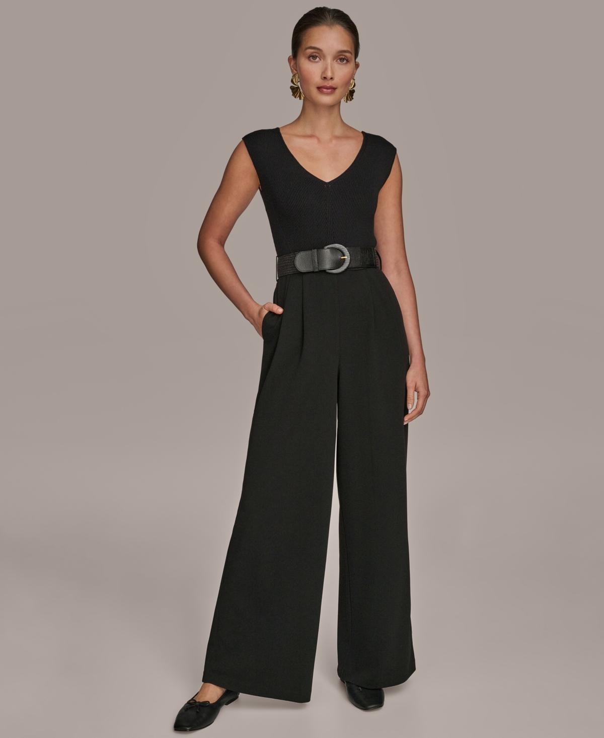 Click here for Donna Karan New York Womens Belted Straight-Leg Ju... prices