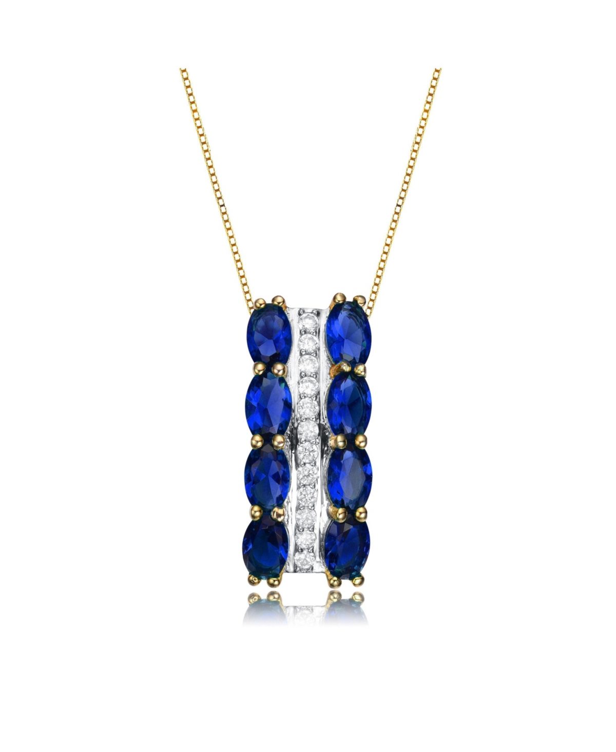 Click here for 14K Gold Plated Red and White Cubic Zirconia Verti... prices
