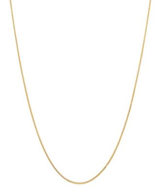 Steeltime Women's 14K Gold Plated Box Chain Necklace - Macy's