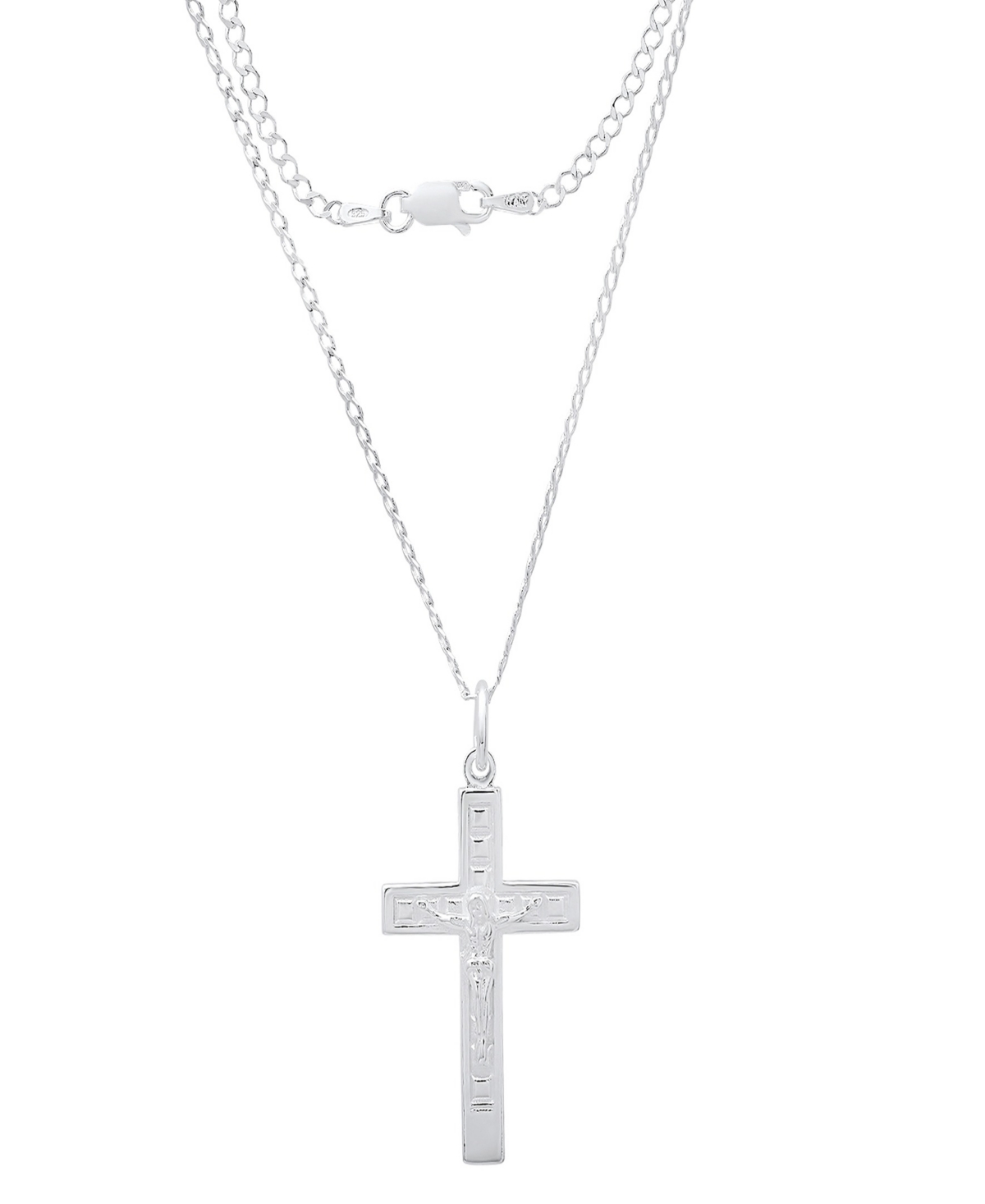 Click here for Steeltime Mens Sterling Silver Crucifix Paired Pen... prices
