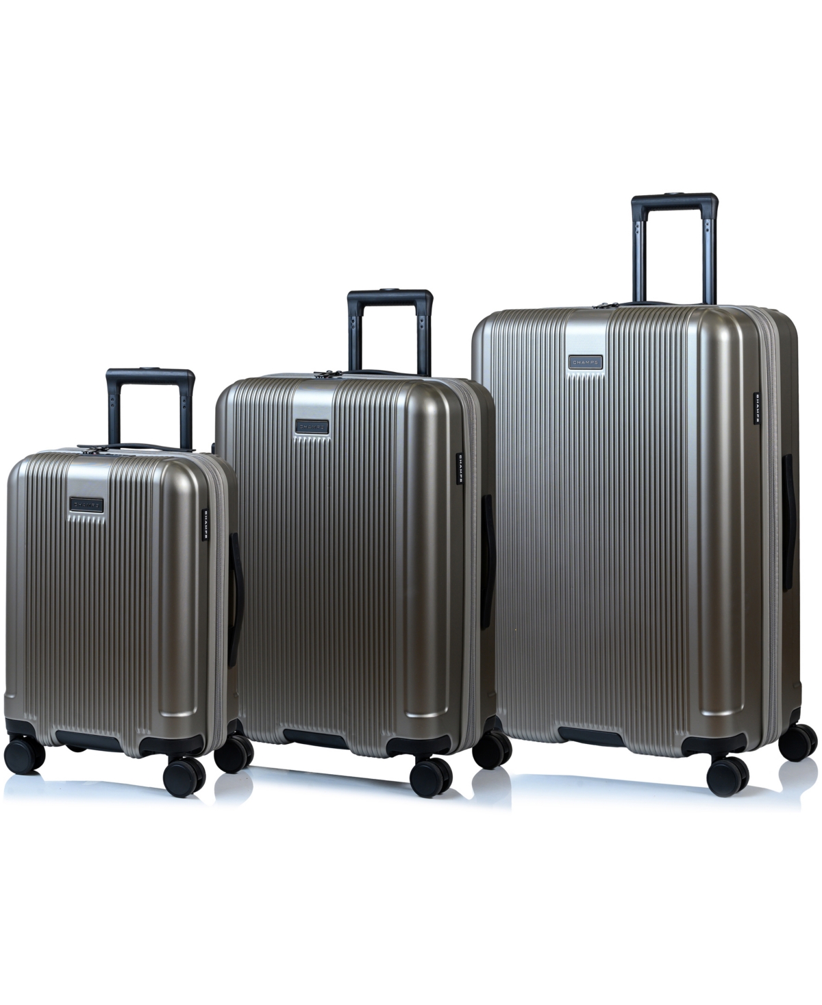 Click here for Champs 3-Pc. Marquis Hardside Luggage set - Gray prices