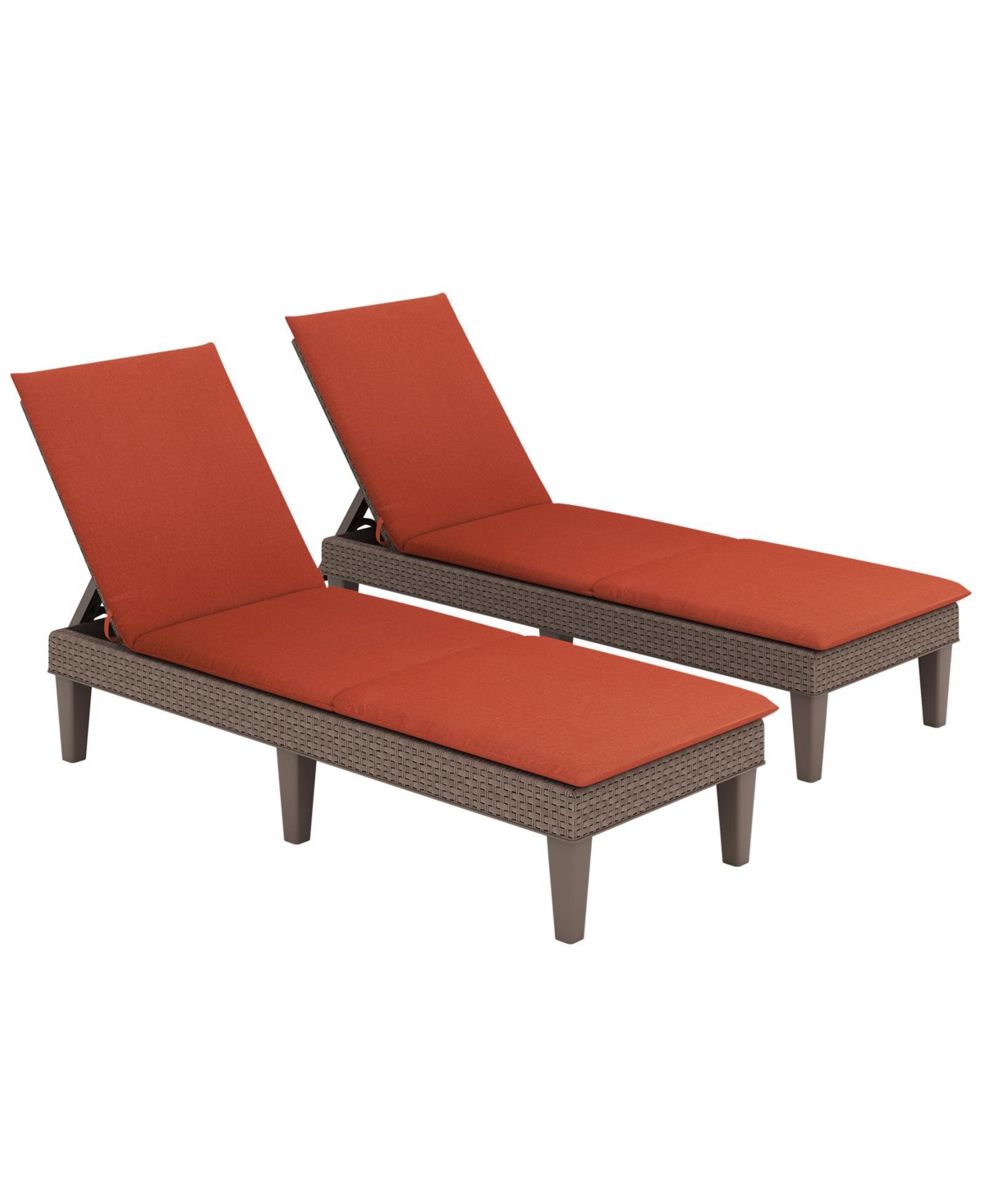 Click here for Gymax 2PCS Patio Lounge Chair Recliner Chair w/ 3-... prices
