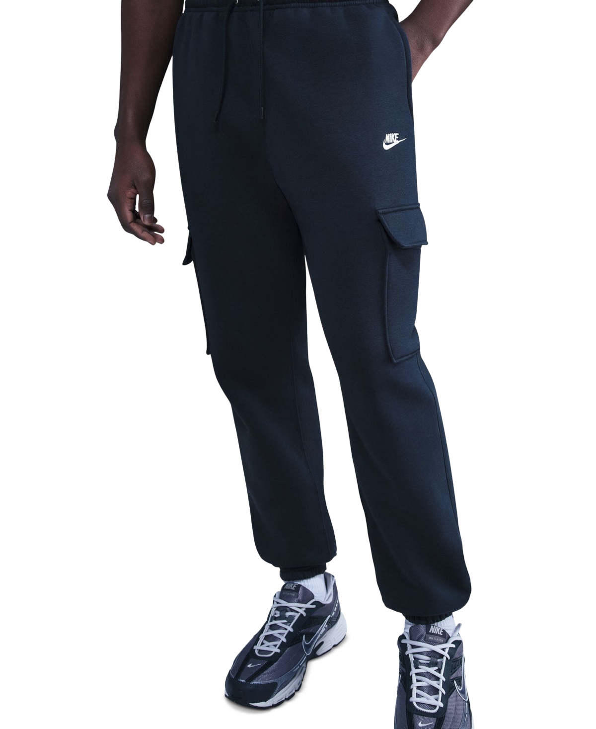 Click here for Nike Mens Club Fleece Cargo Pants - Obsidian/White prices