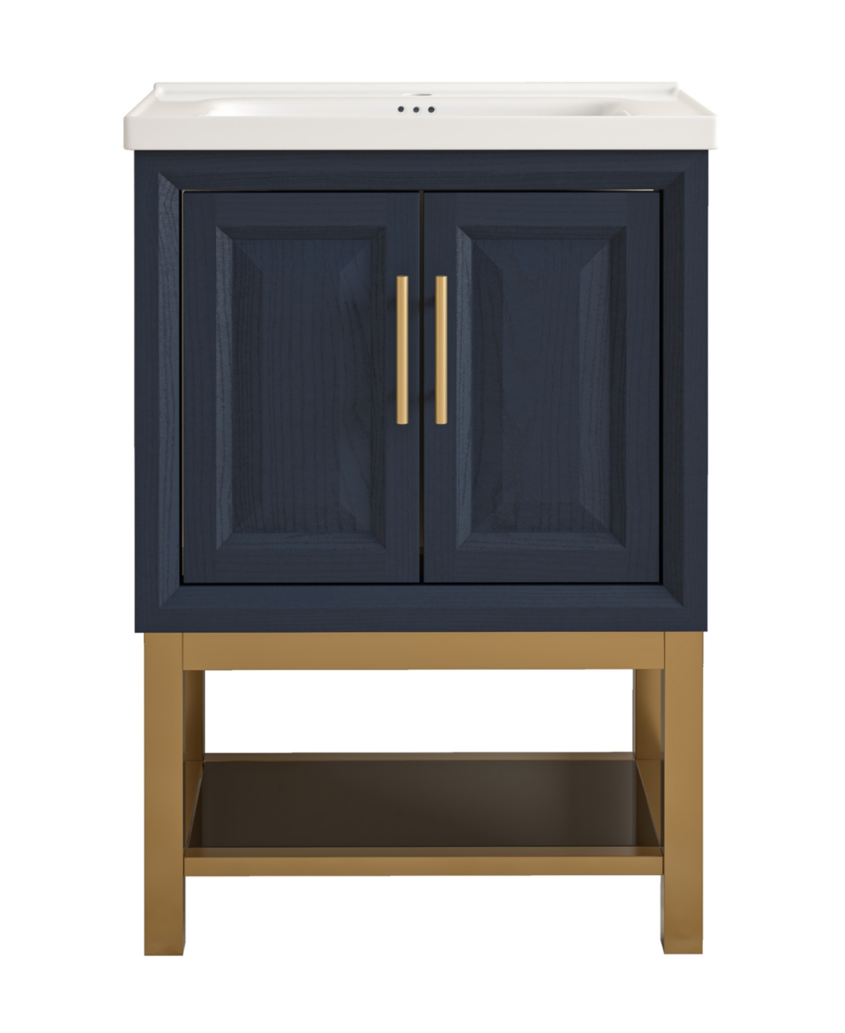Click here for 24" Bathroom Vanity with Ceramic sink - Navy prices