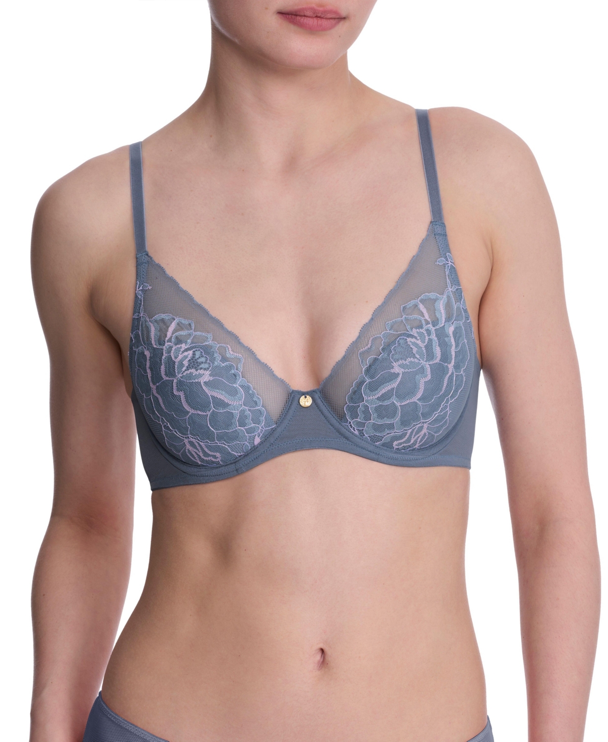 Click here for Natori Womens Flora Lace Plunge T-Shirt Bra - Coun... prices