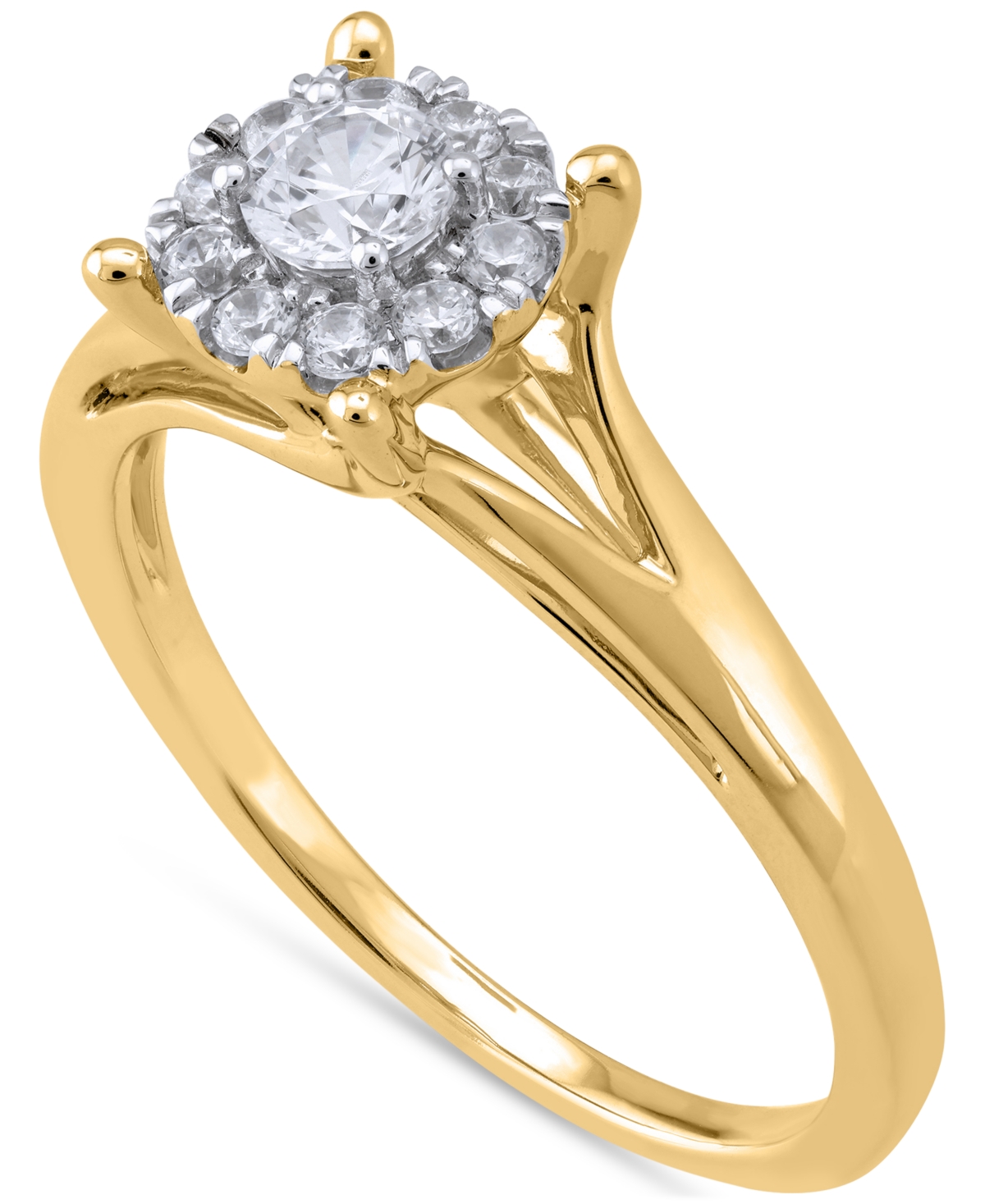 Click here for Diamond Halo Engagement Ring (1/3 ct. t.w.) in 14k... prices