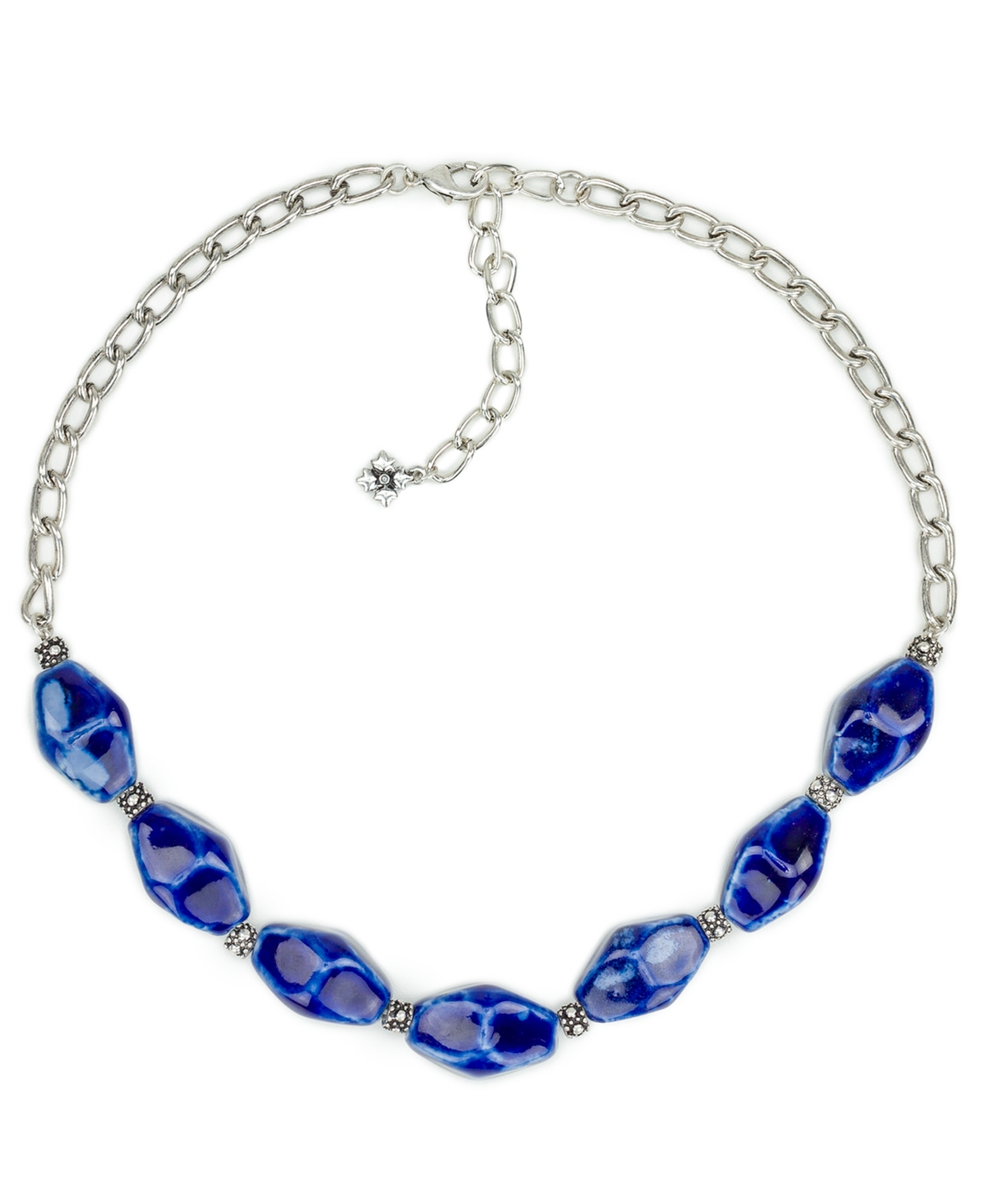 Click here for Patricia Nash Short Blue Ceramic Bead Necklace - S... prices