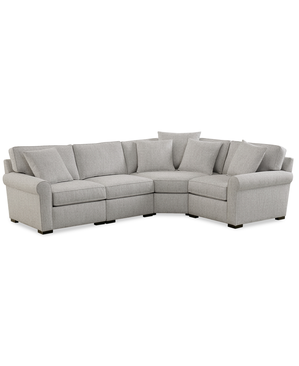 Click here for Radley Roll Arm 115 4-Pc. Fabric L Sectional with... prices