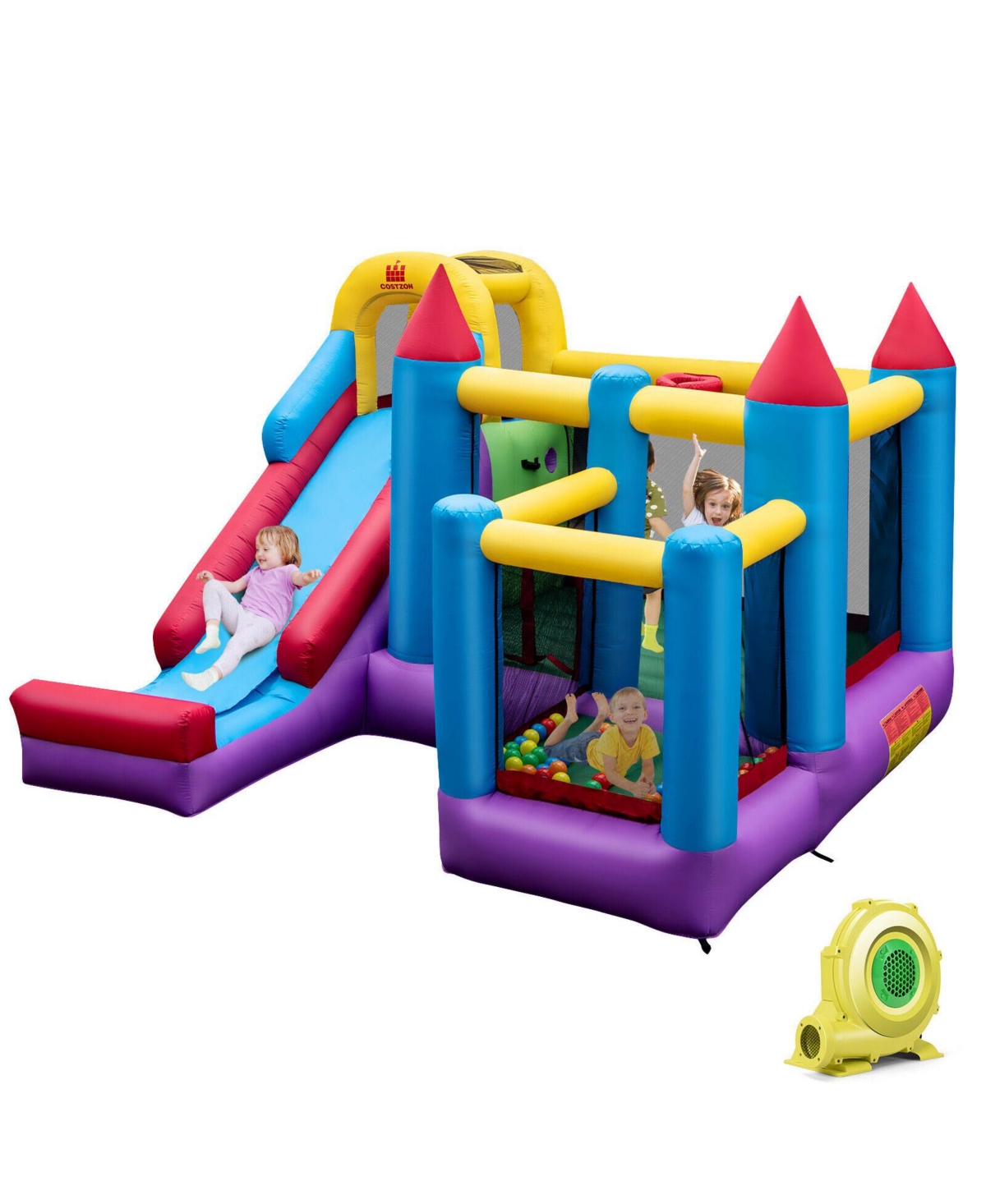 Click here for 5-in-1 Inflatable Bounce House with 735W Blower an... prices