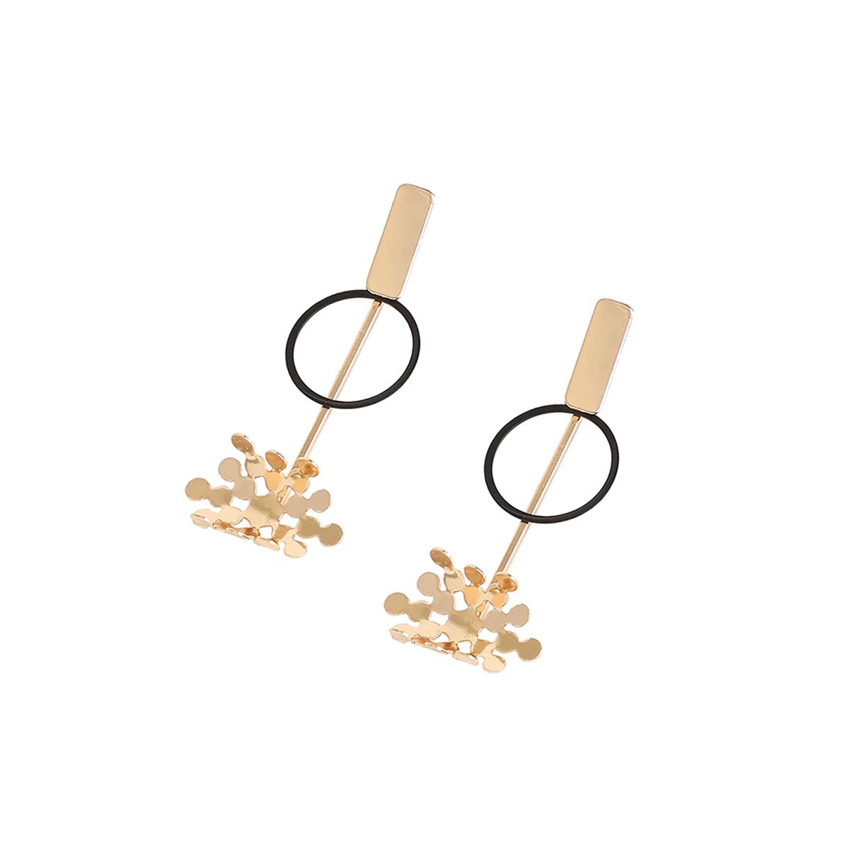 Click here for Sohi Womens Geometric Drop Earrings - Gold prices