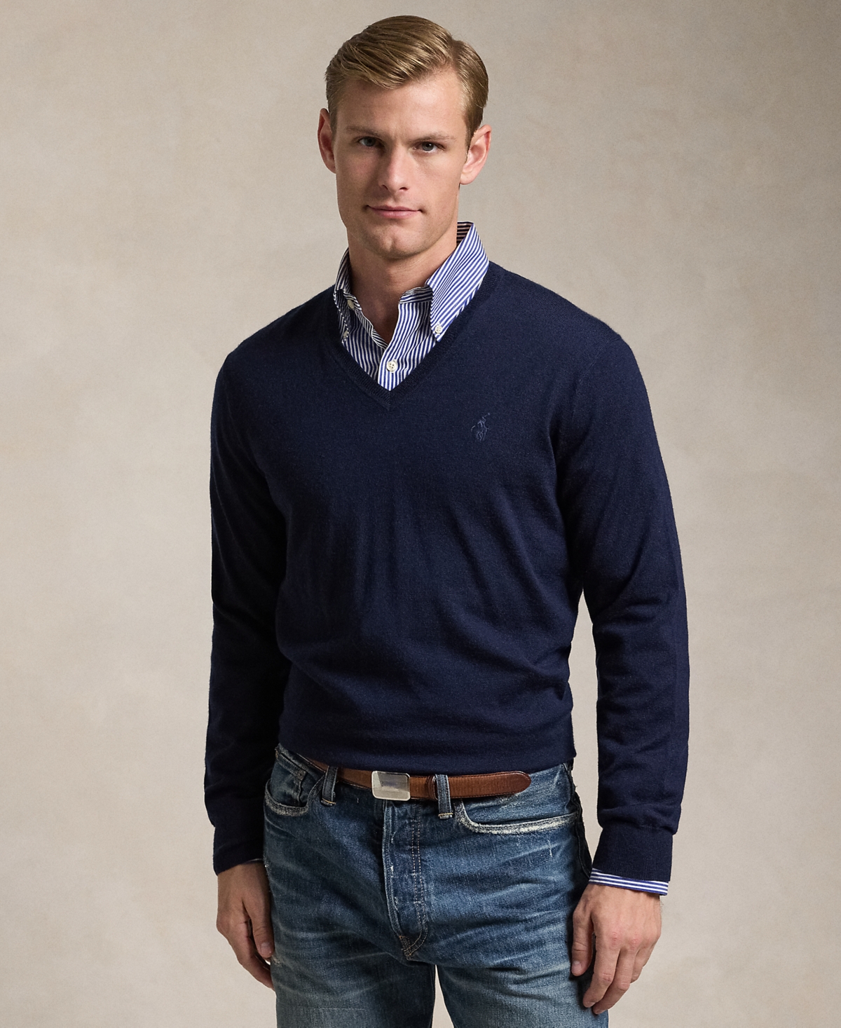 Click here for Polo Ralph Lauren Mens Washable Wool V-Neck Sweate... prices