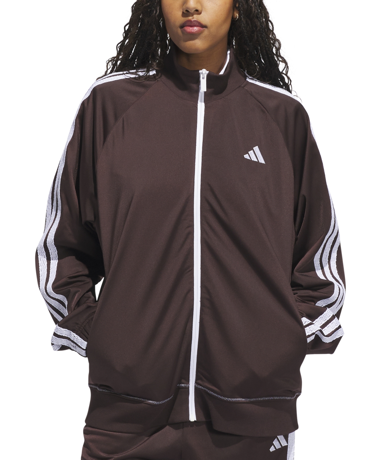 Click here for adidas Womens Zip-Front Long-Sleeve Logo Track Jac... prices