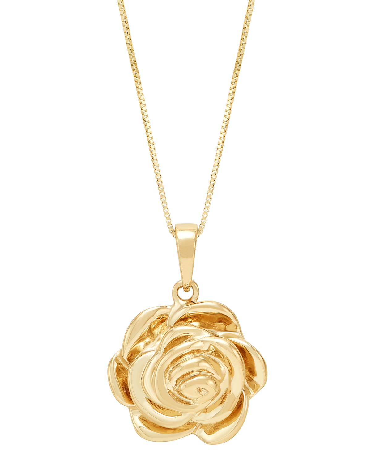 Click here for Polished Rose Three Dimensional 18 Pendant Necklac... prices