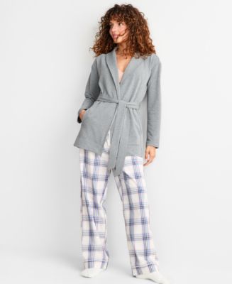 State of Day Women's Brushed-Back Terry Robe, Macy's Exclusive - Macy's