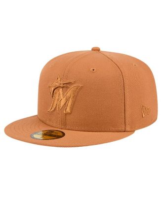 New Era Men's Brown Miami Marlins Color Pack 59FIFTY Fitted Hat - Macy's