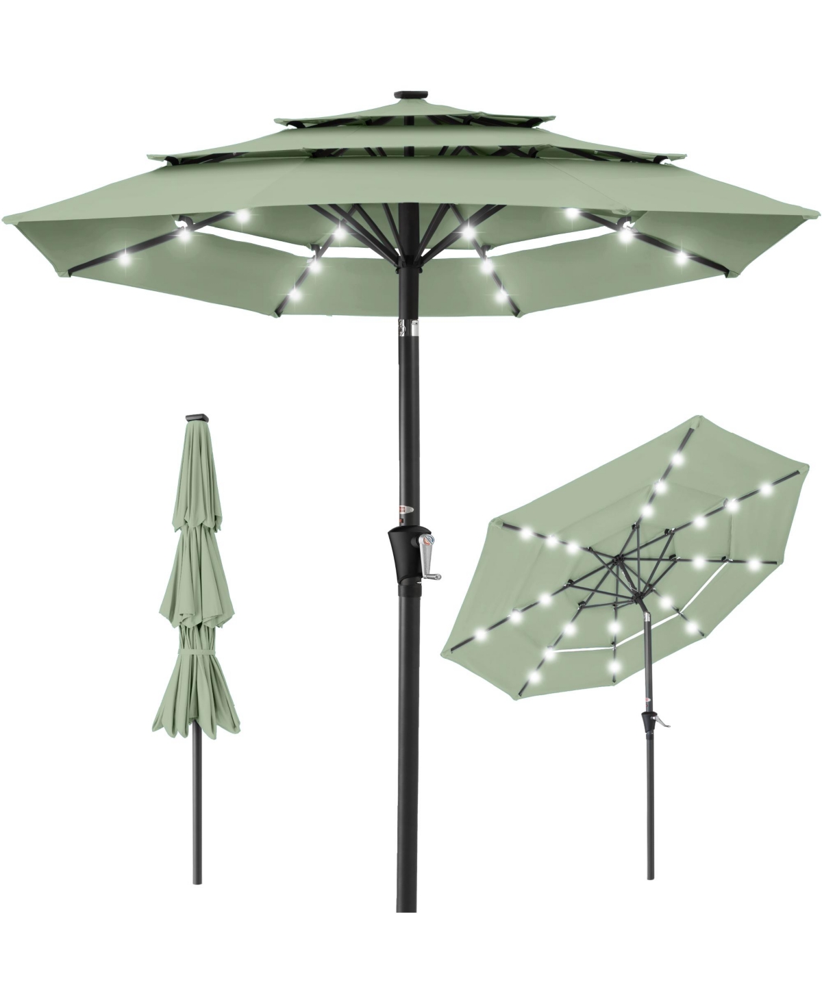 Click here for Best Choice Products 10ft 3-Tier Solar Patio Umbre... prices