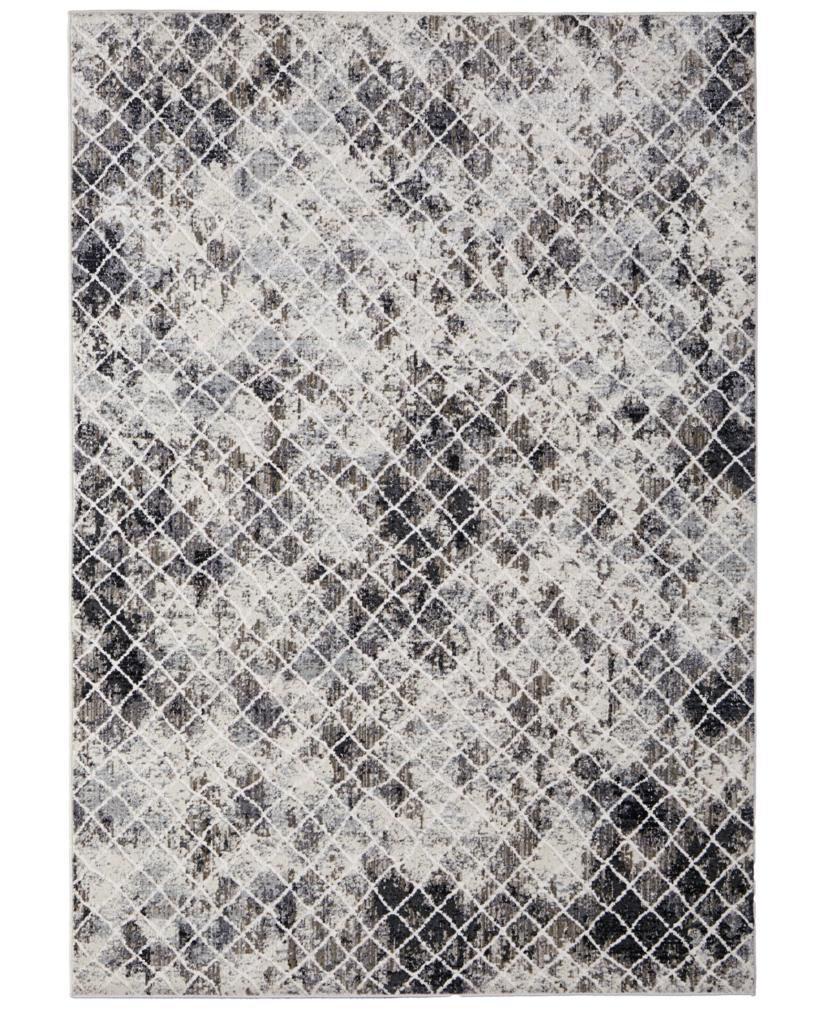 Feizy Kano 3873F 710x10 Area Rug - Ivory  Gray