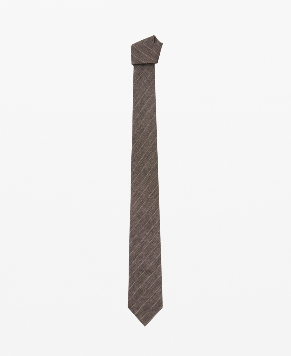 Click here for Mango Mens Linen Pinstripe Tie - Brown prices