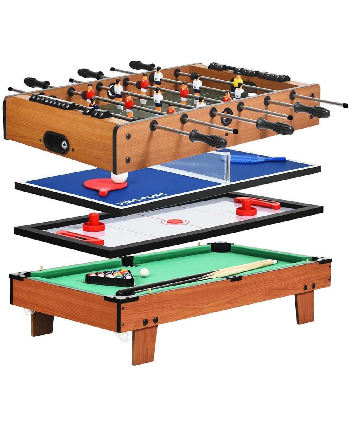 Click here for 4-in-1 Combo Game Table Set Foosball Table with Bi... prices
