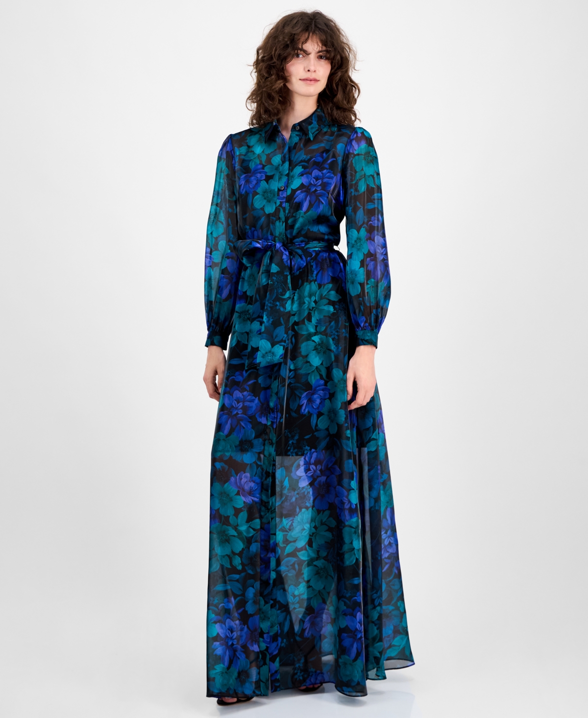 Click here for julia jordan Womens Floral-Print Maxi Shirtdress -... prices