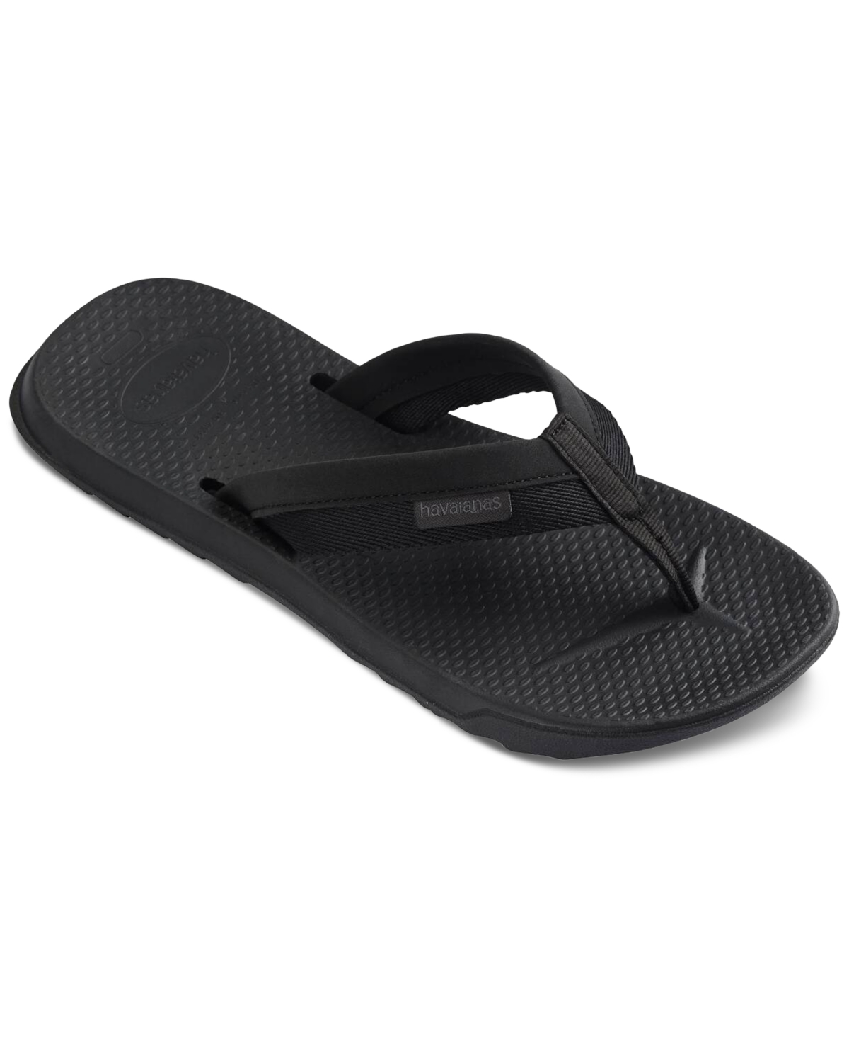 Click here for Havaianas Mens Track Plus Slip-On Flip-Flops - Bla... prices