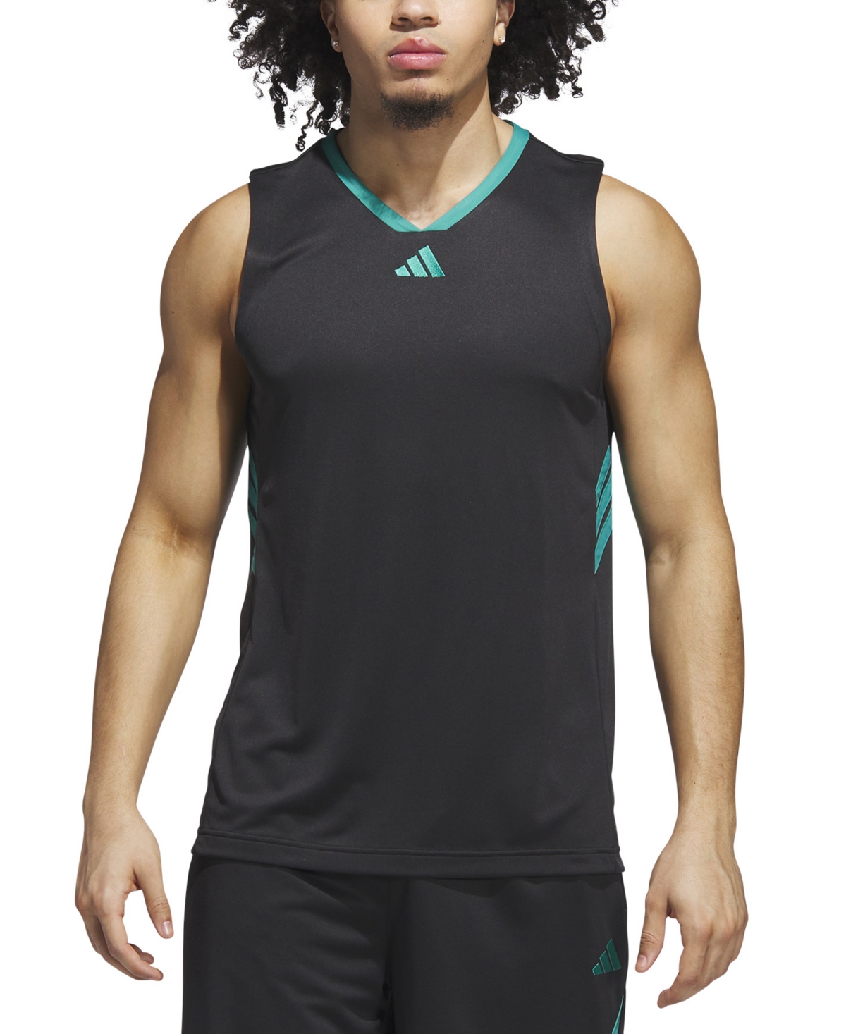 Click here for adidas Mens Bball Logo Graphic Tank Top - Black/te... prices