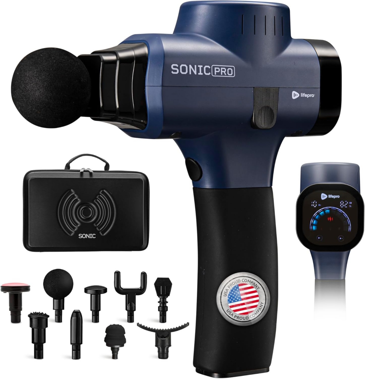 Click here for LifePro Sonic Pro Percussion Massage Gun - Deep Ti... prices