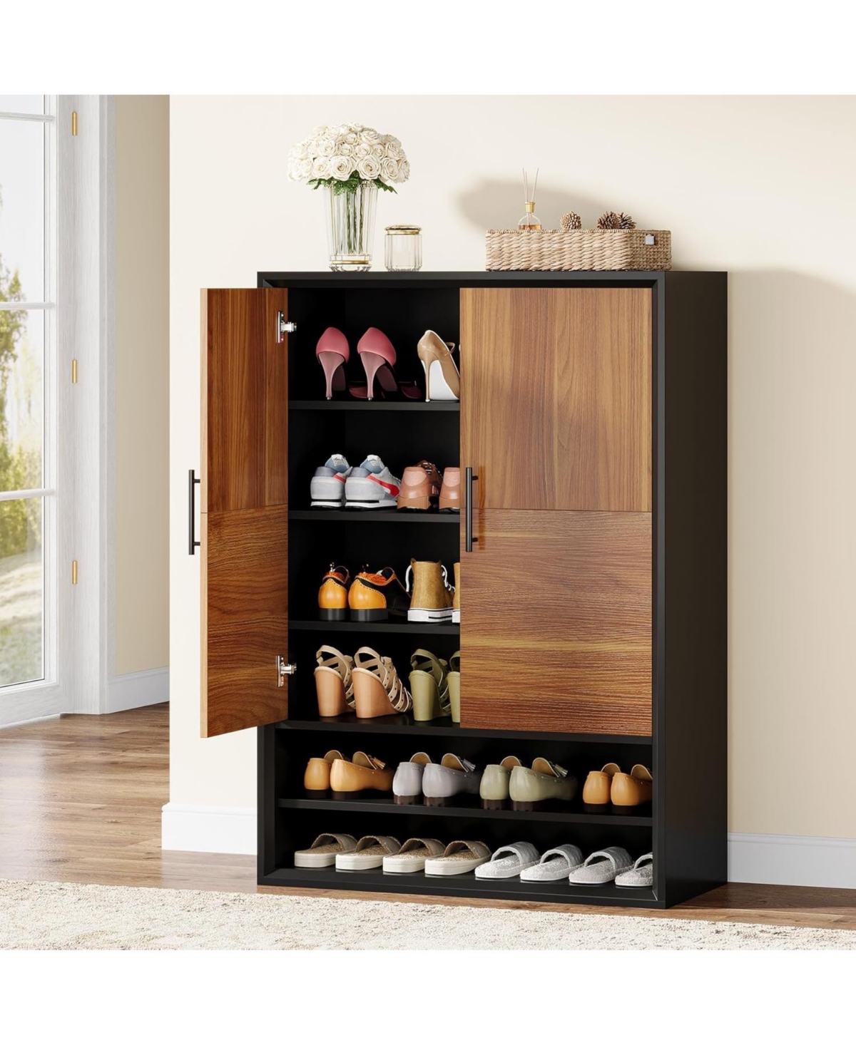 Click here for Tribesigns Shoe Cabinet with Doors  6-Tier Shoe St... prices