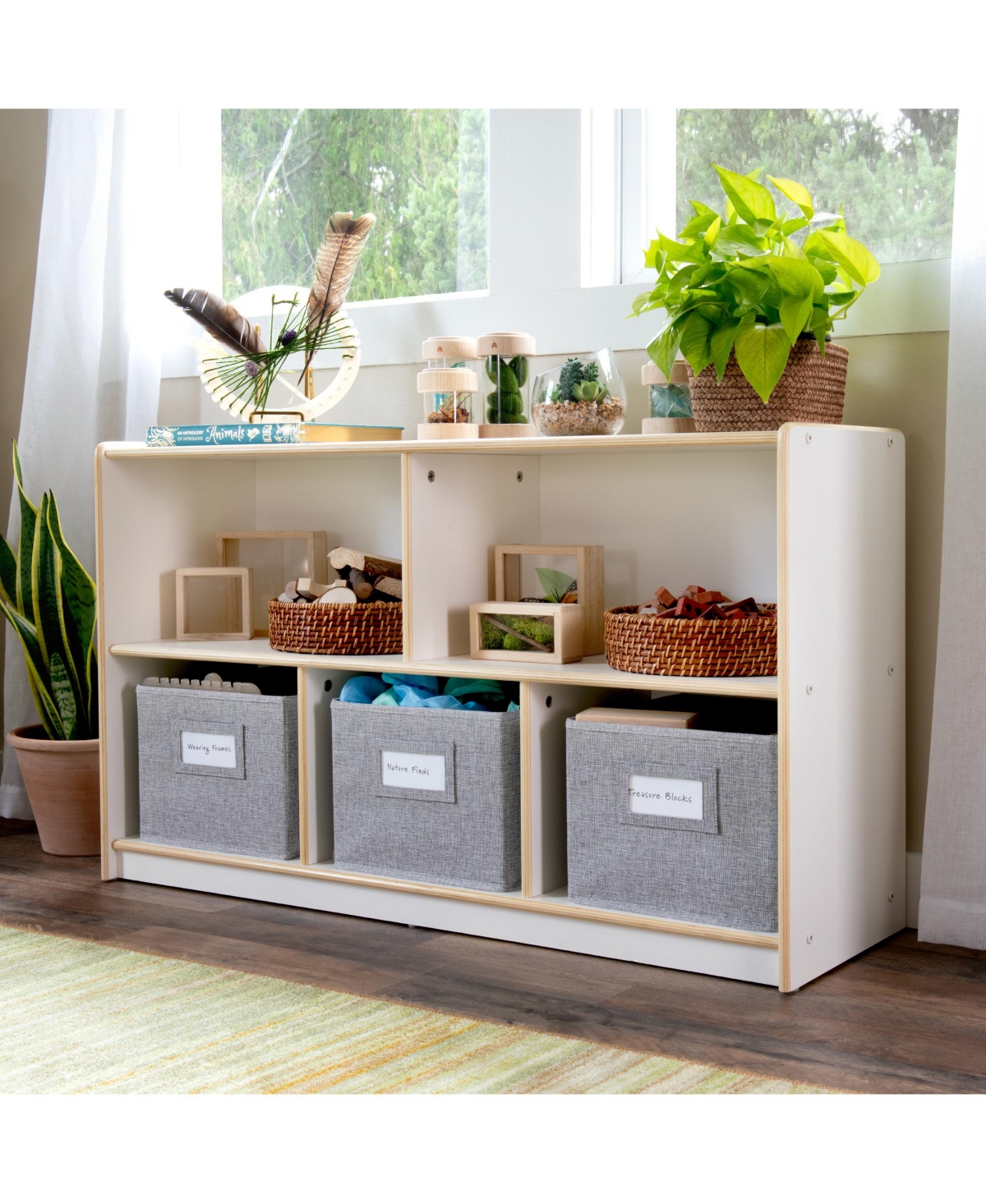 Click here for Guidecraft EdQ 2-Shelf 5-Compartment Storage 24&#x... prices