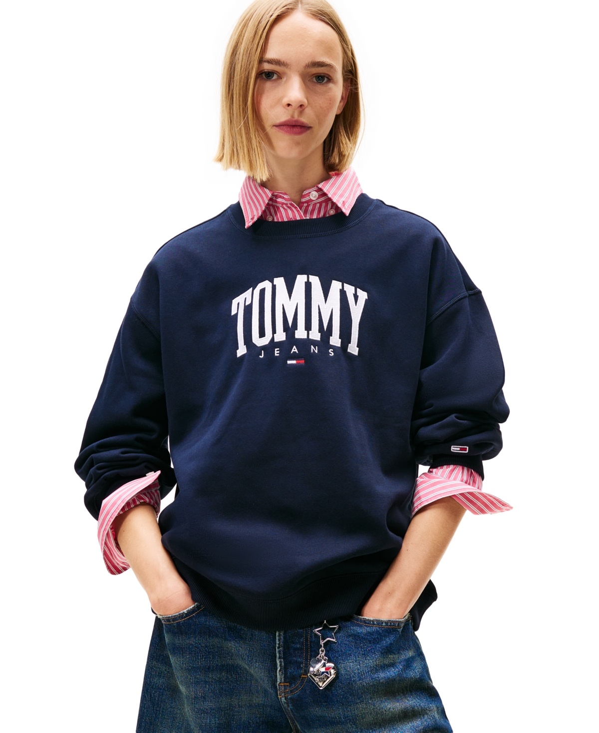 Click here for Tommy Jeans Womens Collegiate Crewneck Logo Sweats... prices
