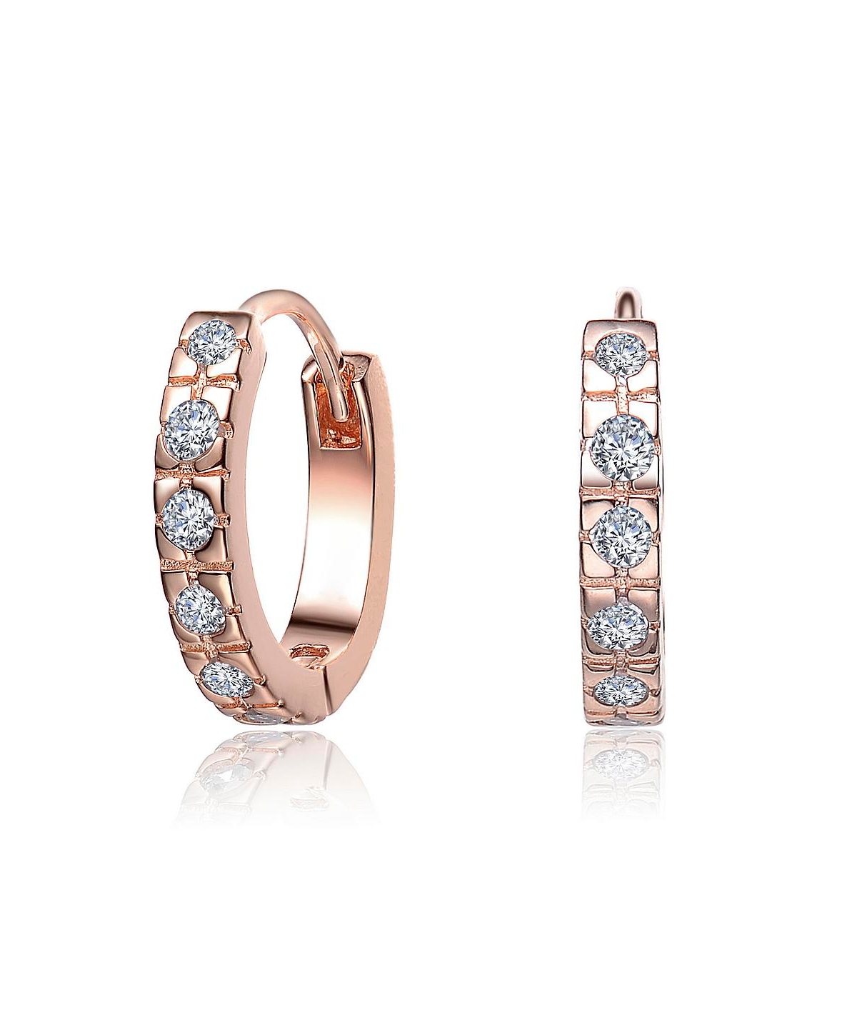 Click here for Rachel Glauber Extra Mini Huggie Radiant Hoop Earr... prices