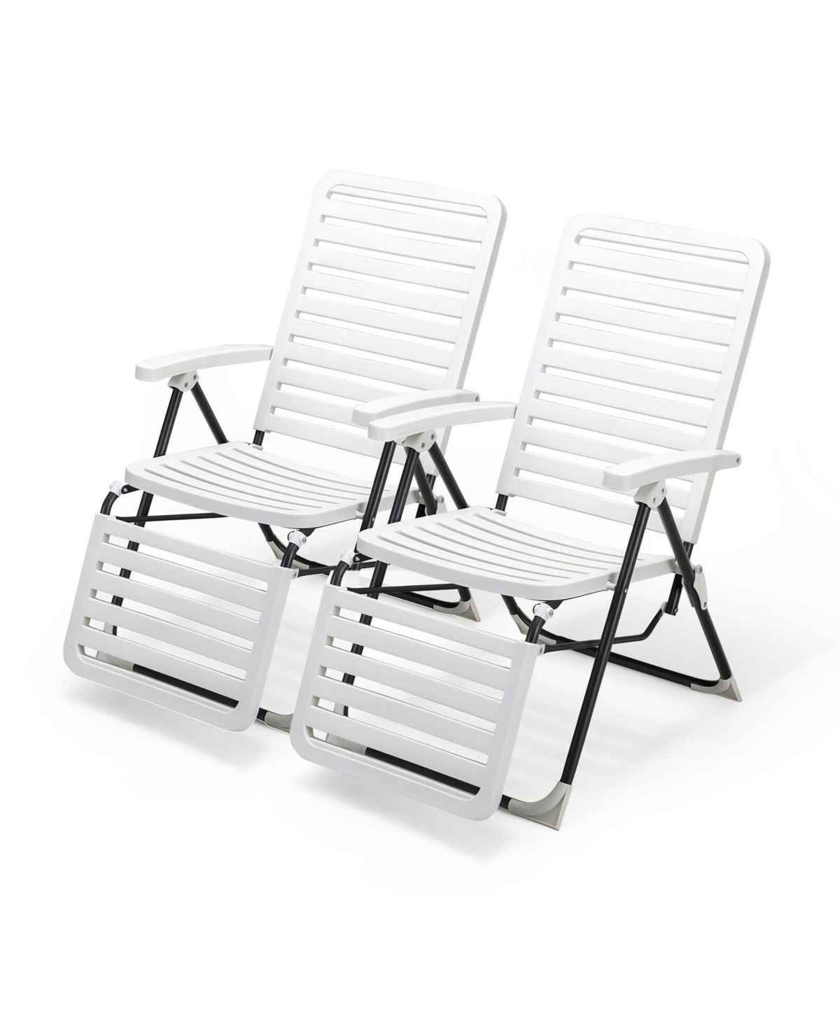 Click here for Gymax Set of 2 Pp Chaise Lounge Folding Reclining... prices